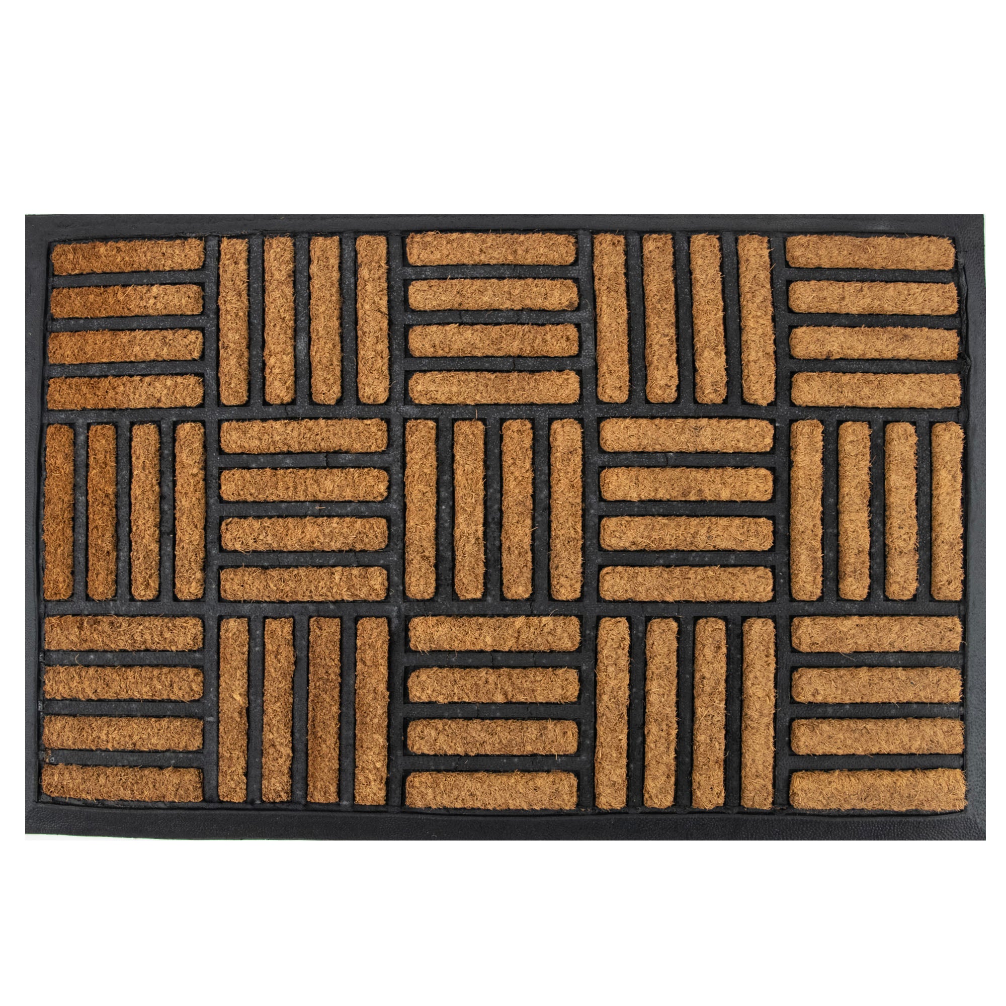 Formr Rubber Moulded Coir Brush Mat, Box Stripe- 40x60cm – Lincraft