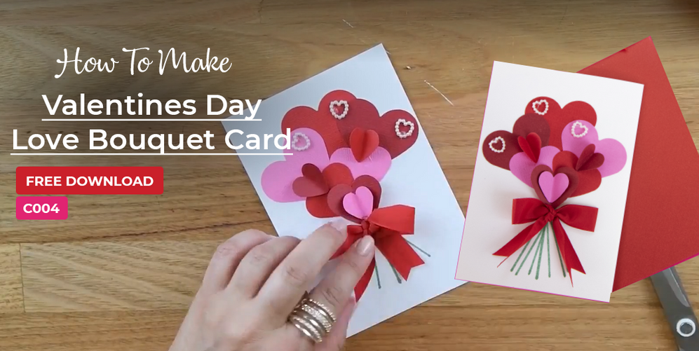 C004 Valentine's Day Love Bouquet Card – Lincraft