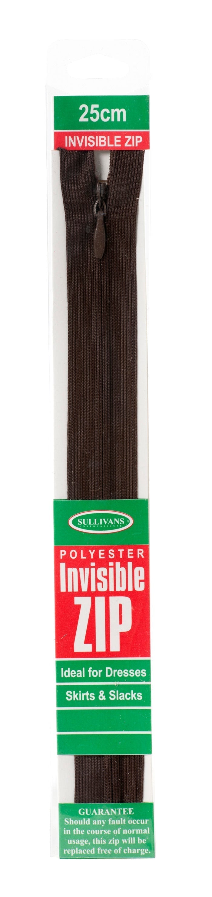Invisible Zip, Brown – Lincraft