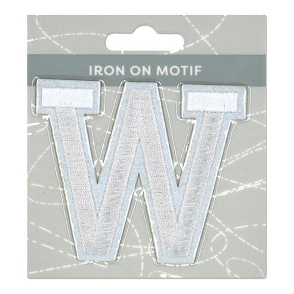 Sullivans Iron On Motif, White W- 75mm – Lincraft