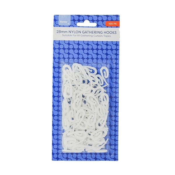 Formr Nylon Gathering Hooks, 28mm White- 100pk – Lincraft