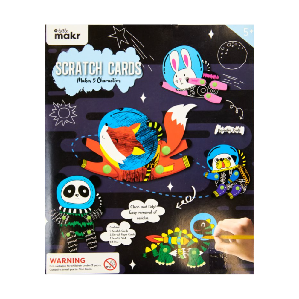 Little Makr Scratch Cards, Furry Animals – Lincraft