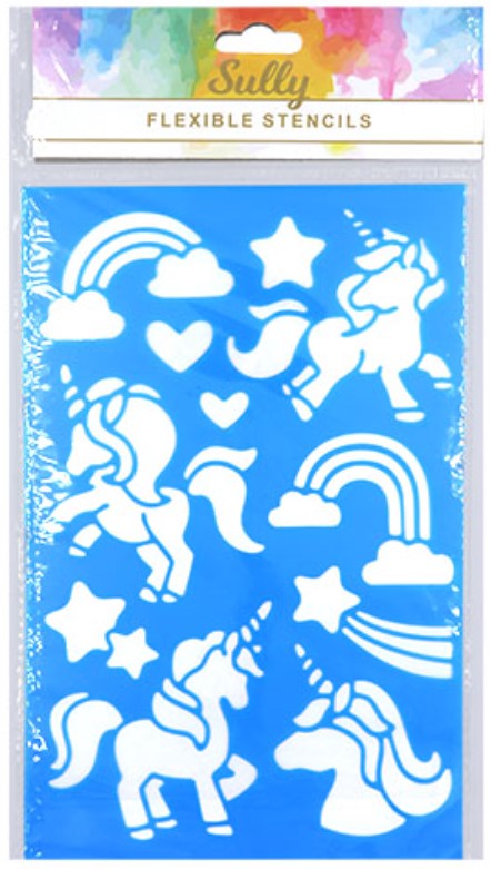 Sully Flex Stencil, Unicorn Rainbow – Lincraft