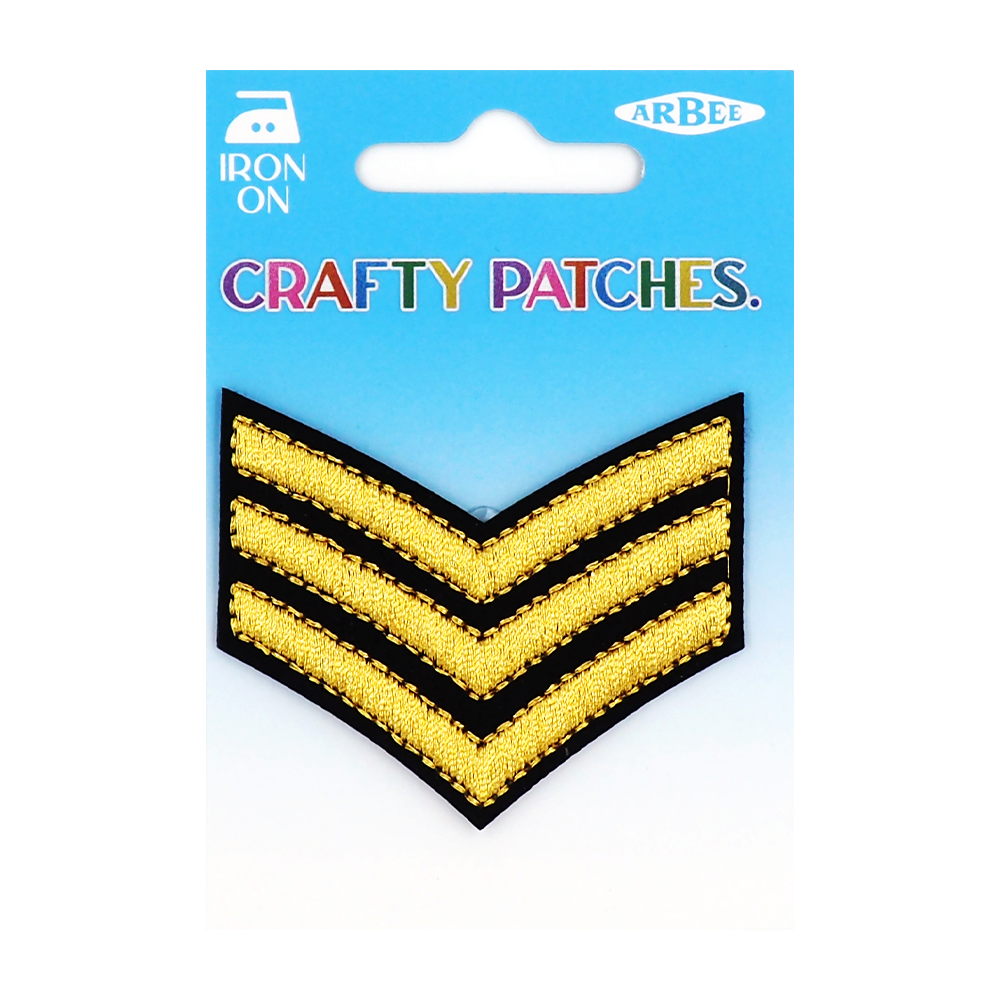 Arbee Crafty Patch, 3 Gold Stripes- 1pc – Lincraft
