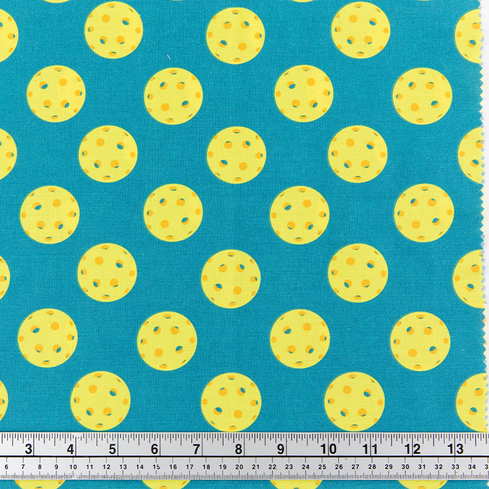 Print Craft & Quilting Fabric, Pickleball On Teal- Width 112cm – Lincraft