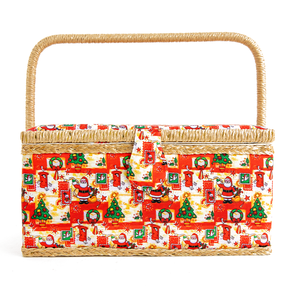 Makr Fabric Sewing Basket, G Christmas - 30.5x23x16cm – Lincraft