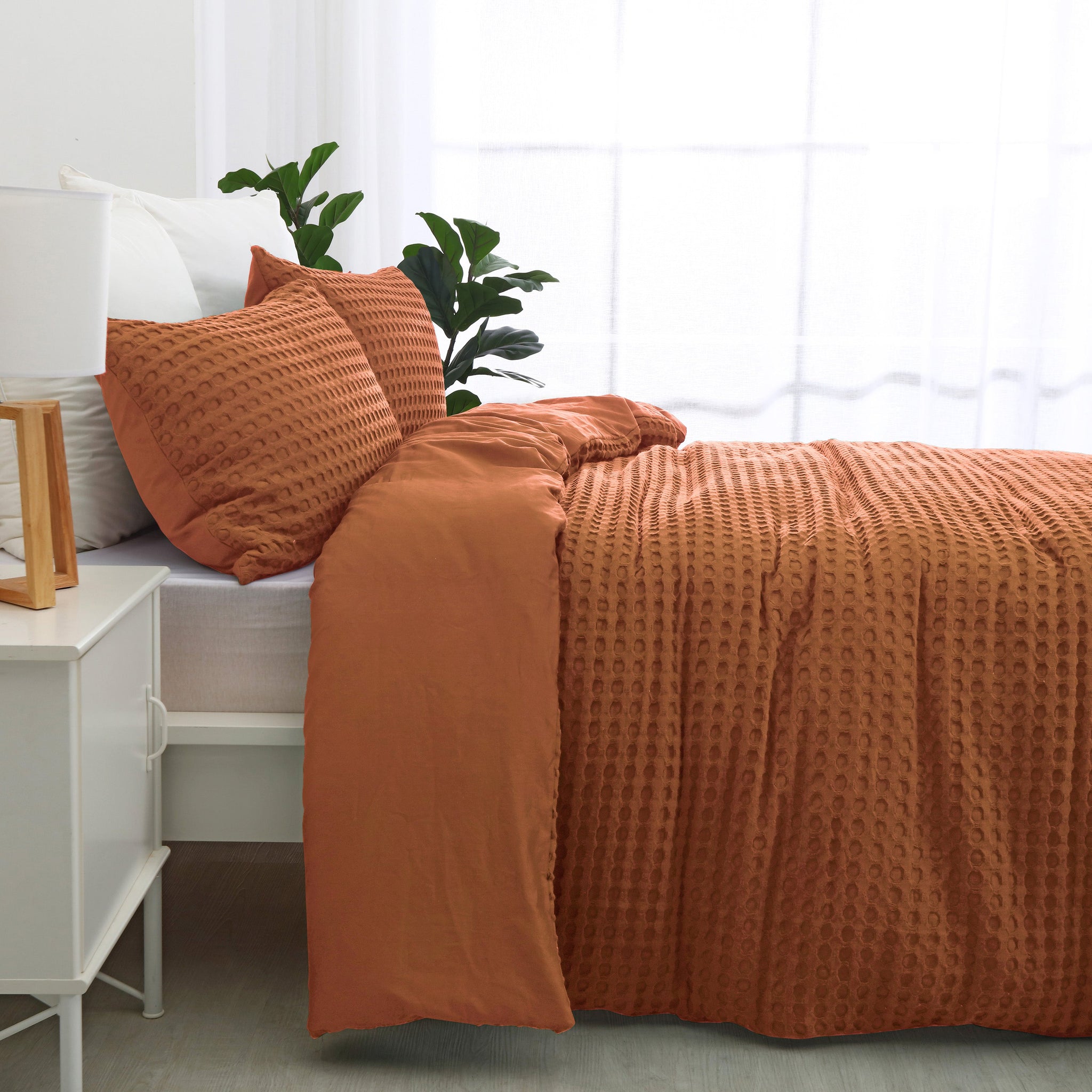 Dreamaker Cotton Waffle Quilt Cover Set – Lincraft