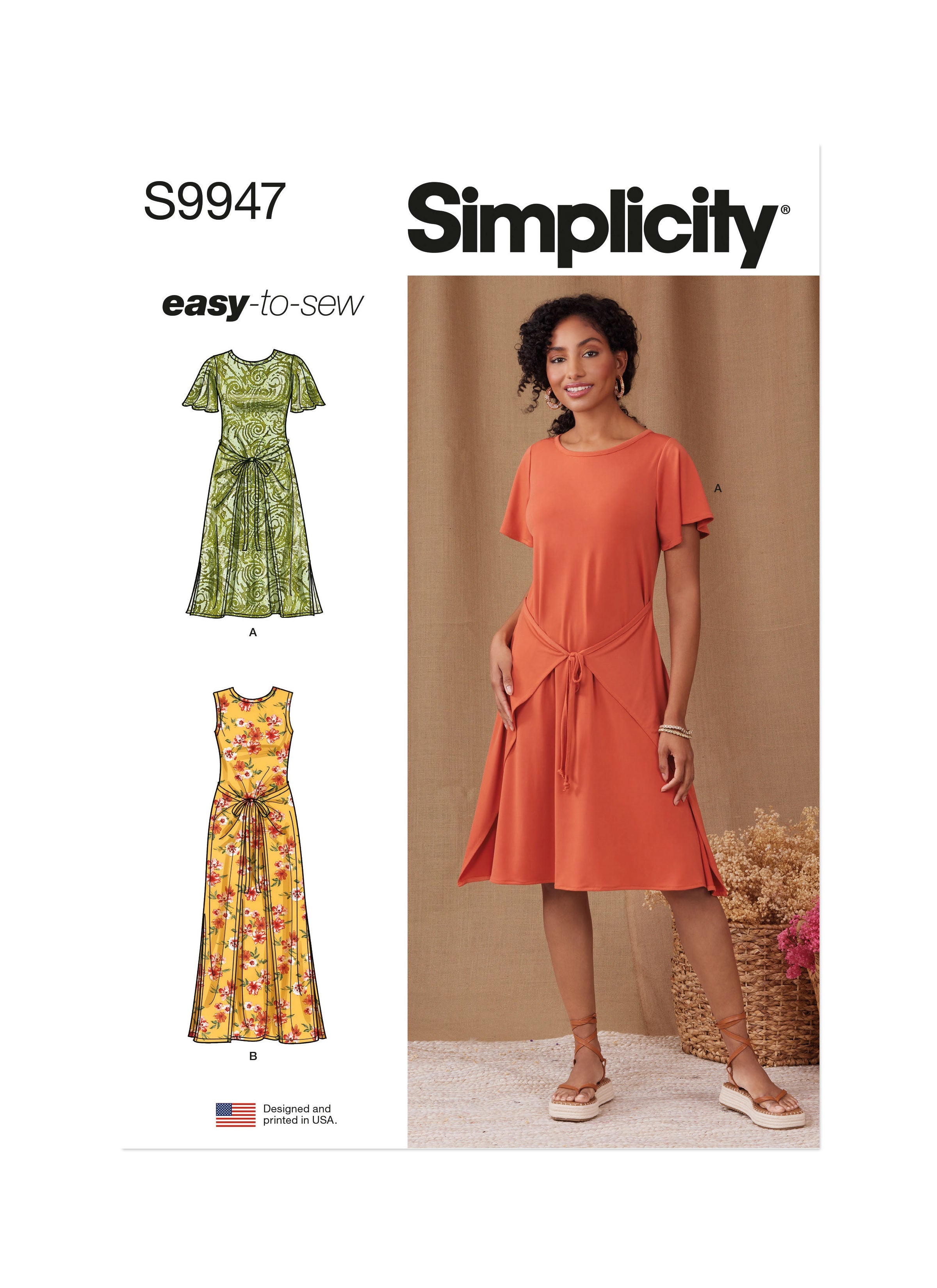 Simplicity Pattern 9947 Misses' Knit Dress with Sleeve and Length Vari ...